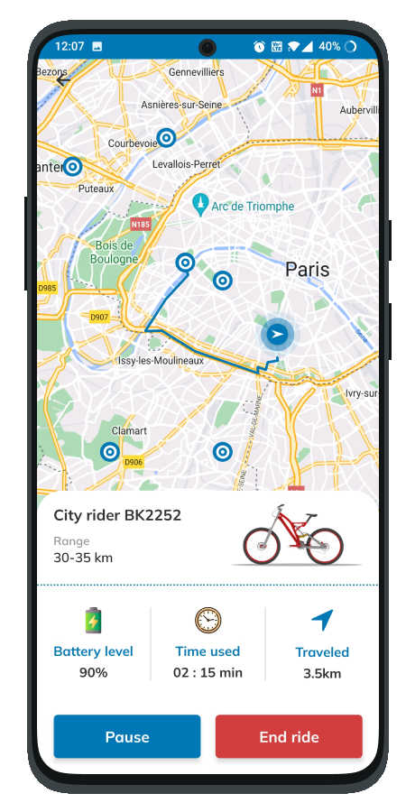 Bicycle Rental App Template in React Native | CityRider | Multi ...