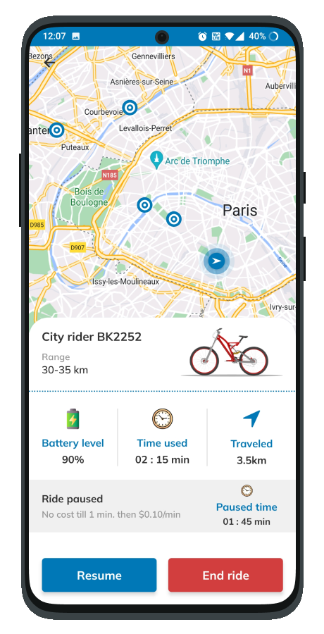 Bicycle Rental App Template in React Native | CityRider | Multi ...