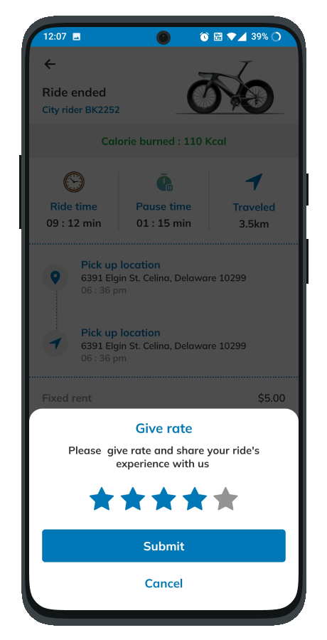 Bicycle Rental App Template in React Native | CityRider | Multi ...