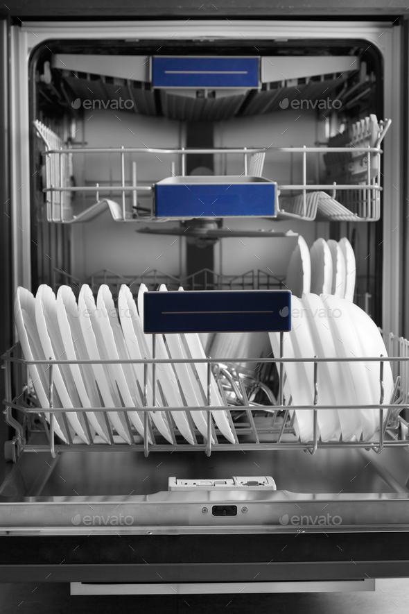 Open dishwasher in the kitchen. Stock Photo by DS-Studio-N | PhotoDune