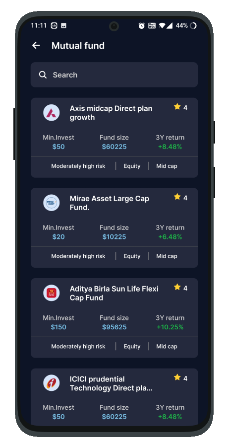 Stock And Mutual Fund Investment App Template In React Native Multi Language By Camelcasetechnology