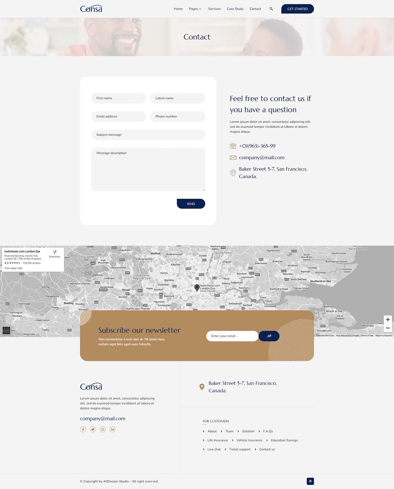 Consa - Insurance Elementor Template Kit by Alt-Desain | ThemeForest