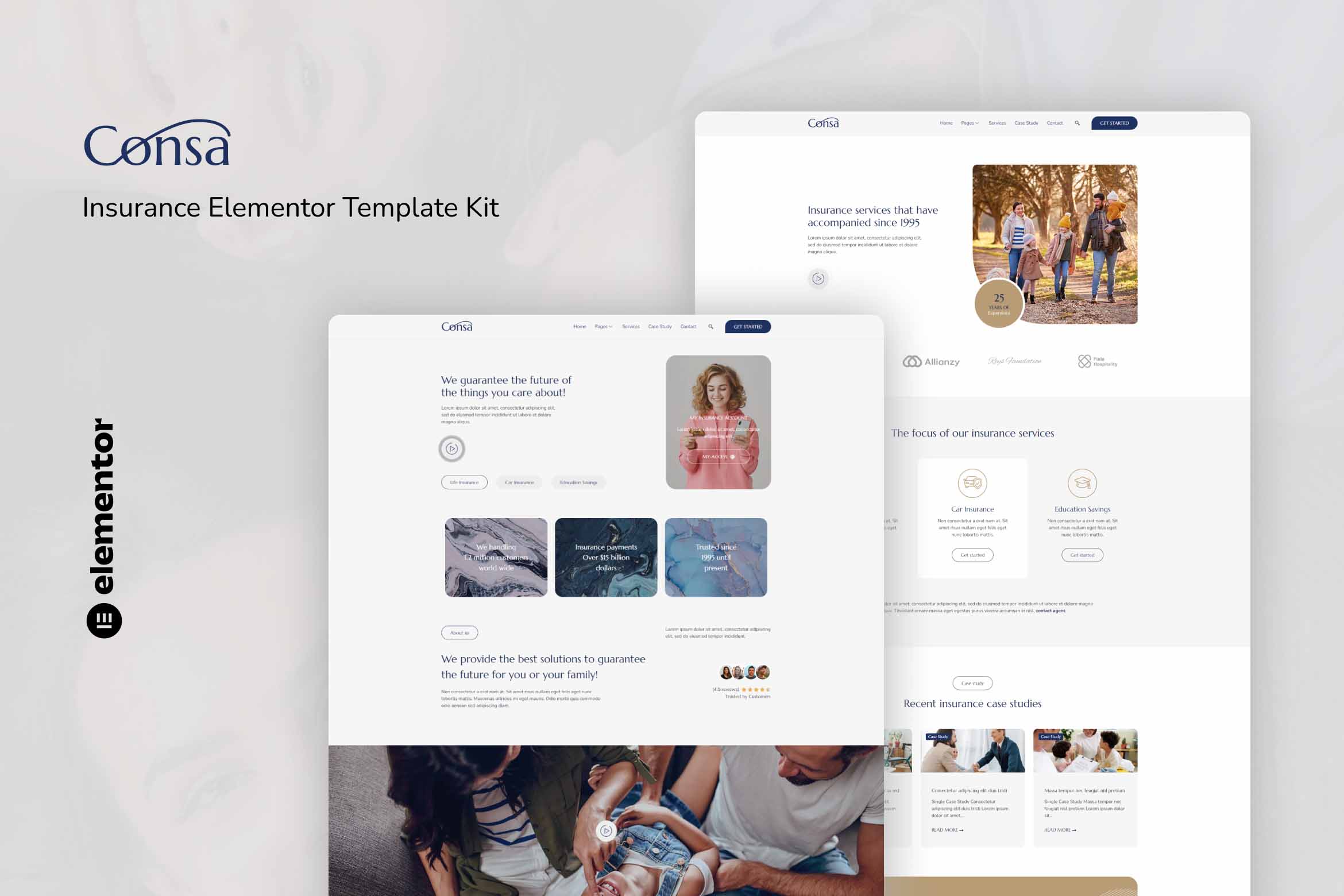 Consa - Insurance Elementor Template Kit by Alt-Desain | ThemeForest