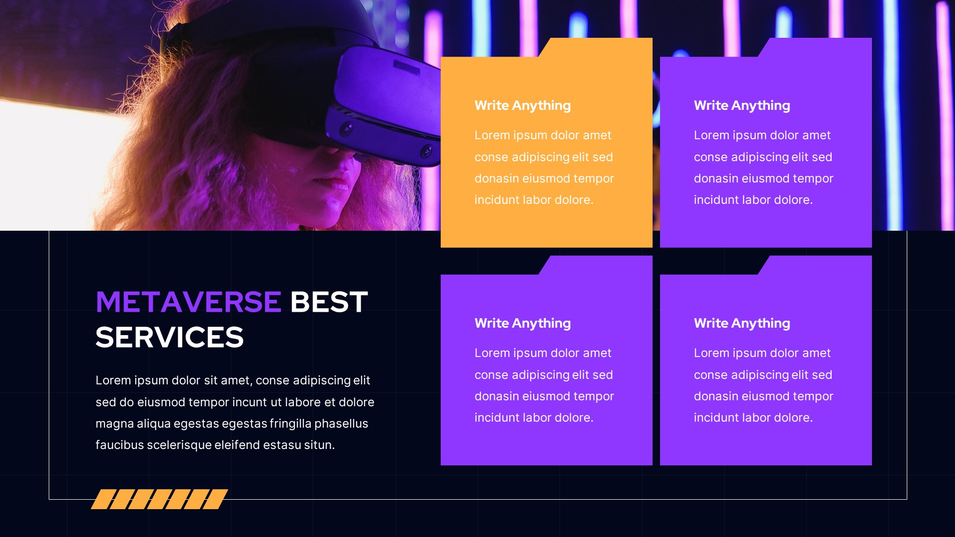 Metaverse & Virtual Reality PowerPoint Template, Presentation Templates