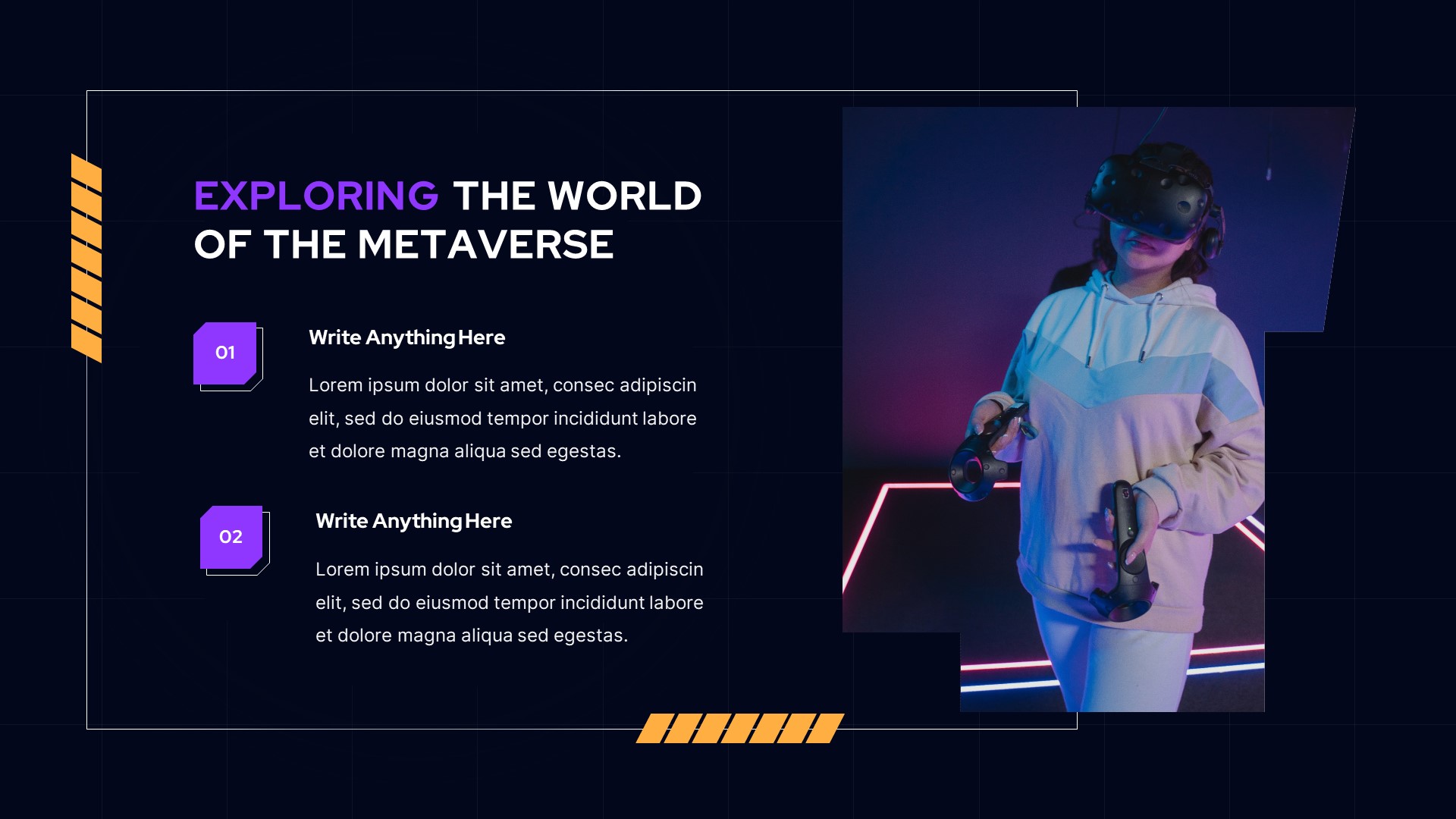 Metaverse & Virtual Reality PowerPoint Template, Presentation Templates
