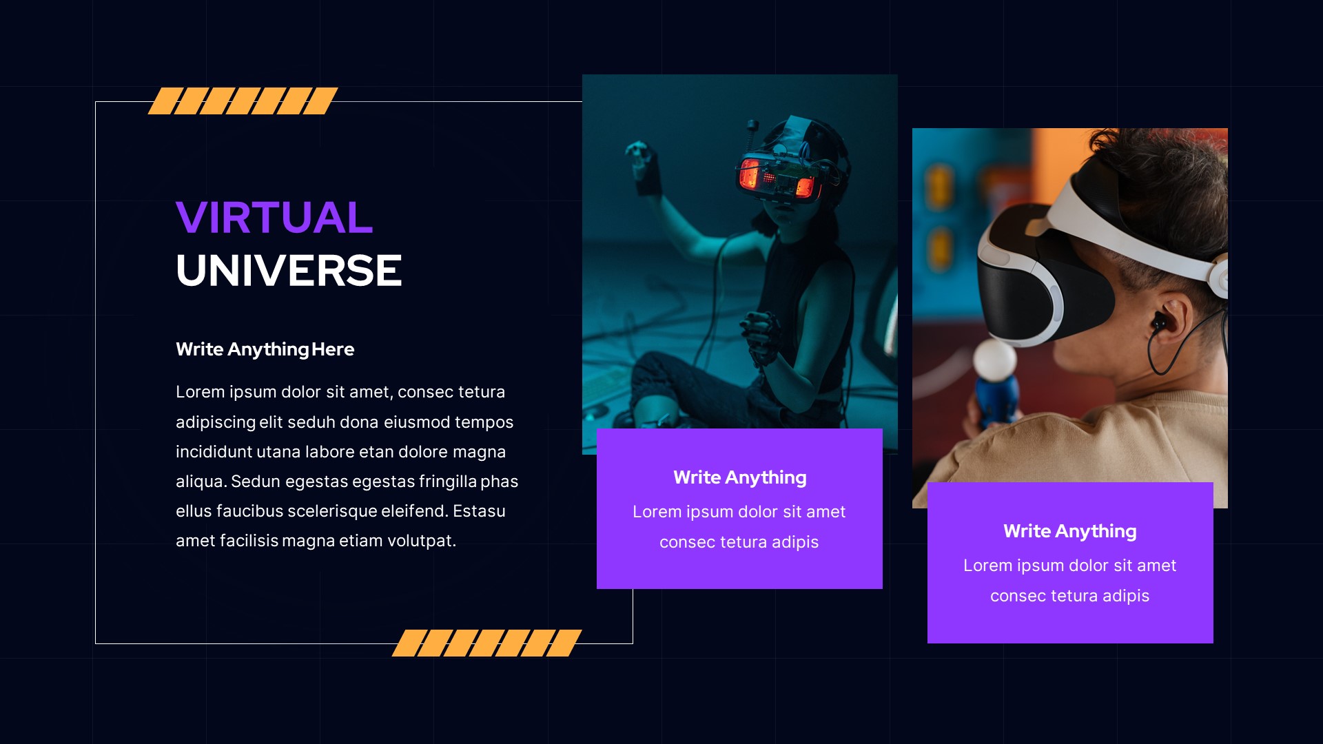 Metaverse & Virtual Reality PowerPoint Template, Presentation Templates