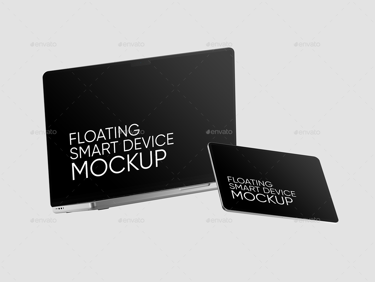 Floating Macbook and iPad Pro Mockups, Graphics | GraphicRiver