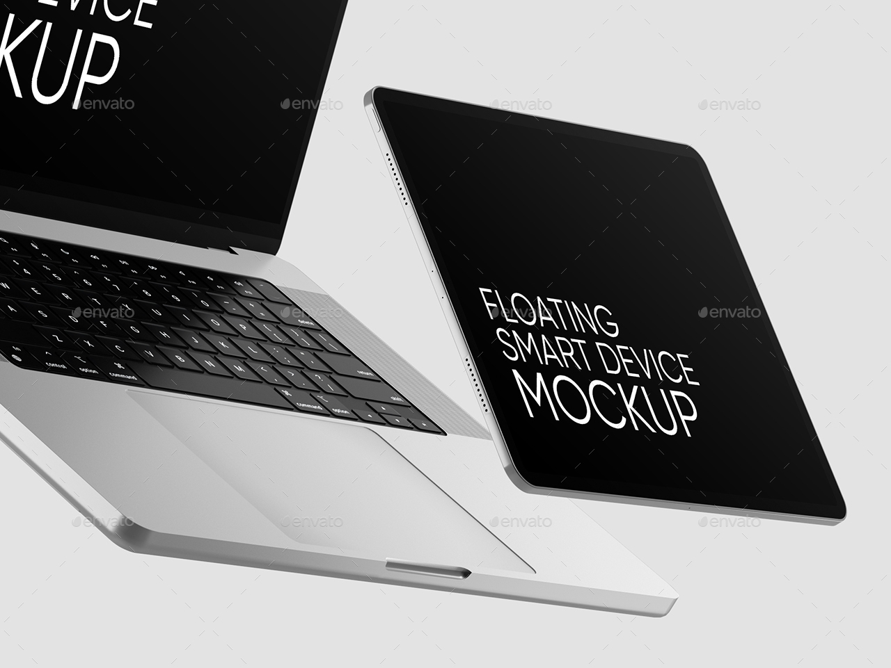 Floating Macbook and iPad Pro Mockups, Graphics | GraphicRiver