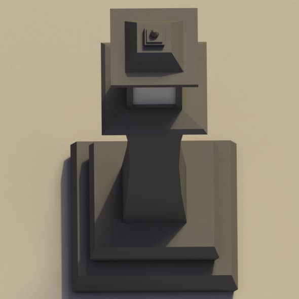 Low Poly Japanese Lamp Post 2 by berkerdag | 3DOcean