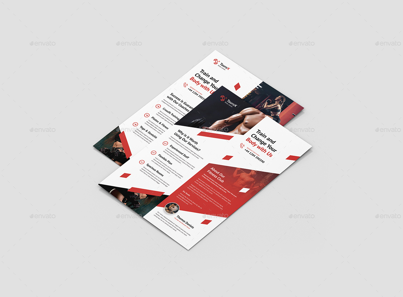 Fitness Gym Center Flyer Template, Print Templates | GraphicRiver