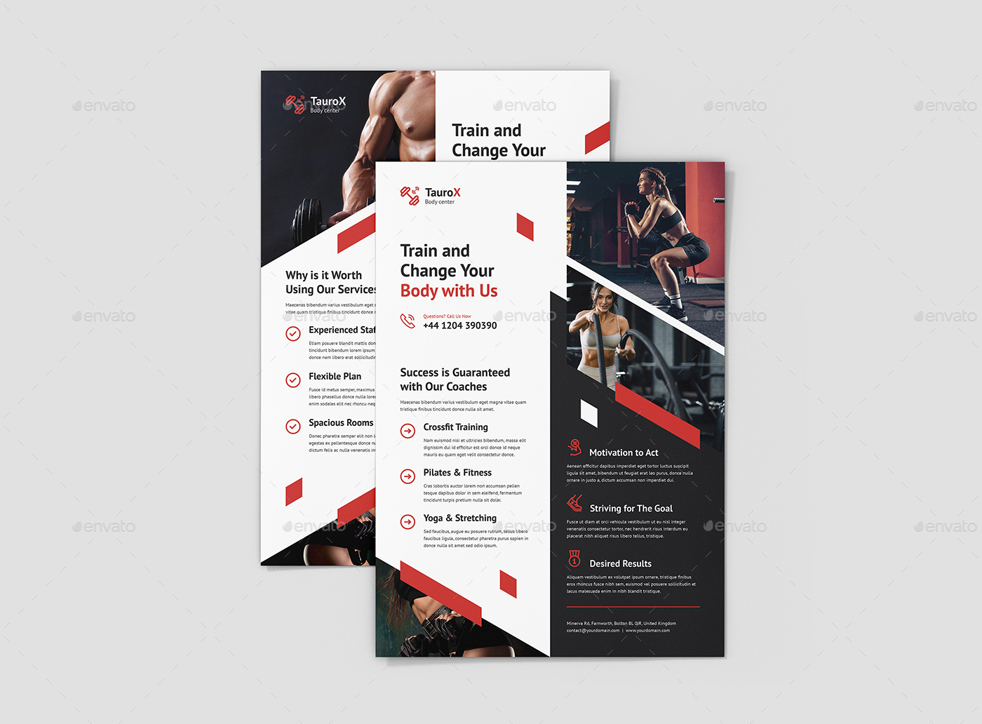 Fitness Gym Center Flyer Template, Print Templates | GraphicRiver