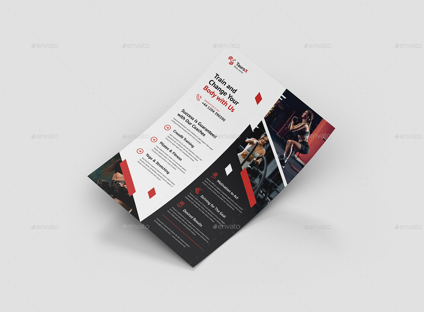 Fitness Gym Center Flyer Template, Print Templates | GraphicRiver