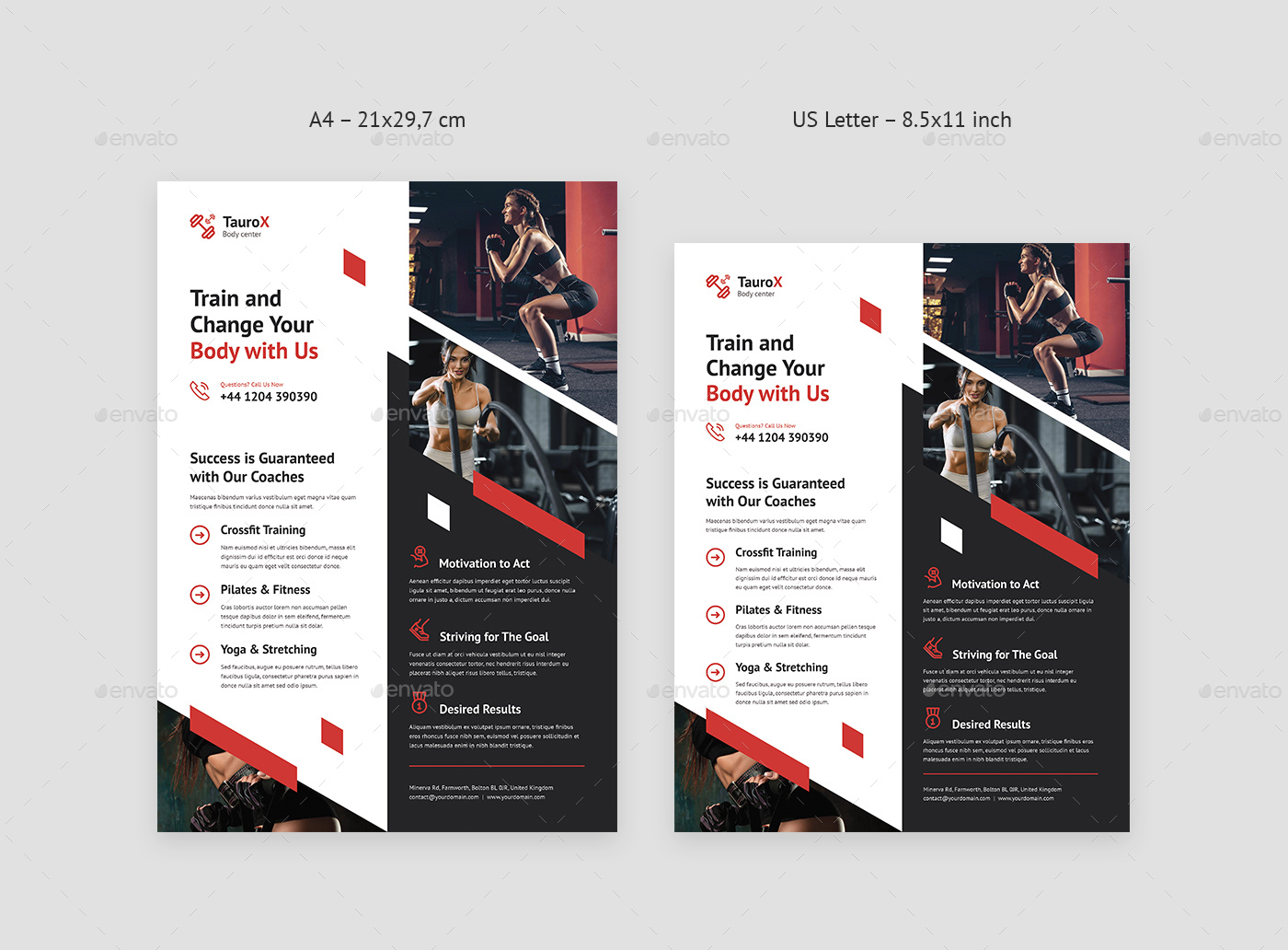 Fitness Gym Center Flyer Template, Print Templates | GraphicRiver