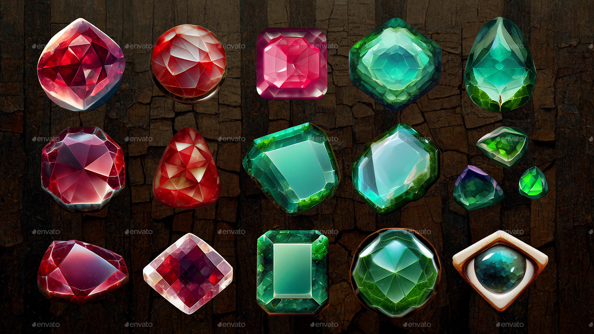 Gemstones, Game Assets | GraphicRiver