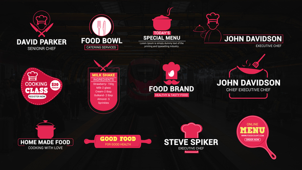 Chef & Cooking Titles, After Effects Project Files | VideoHive