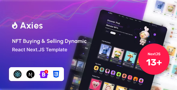 Axies - NFT Marketplace React NextJs Template by ib-themes | ThemeForest