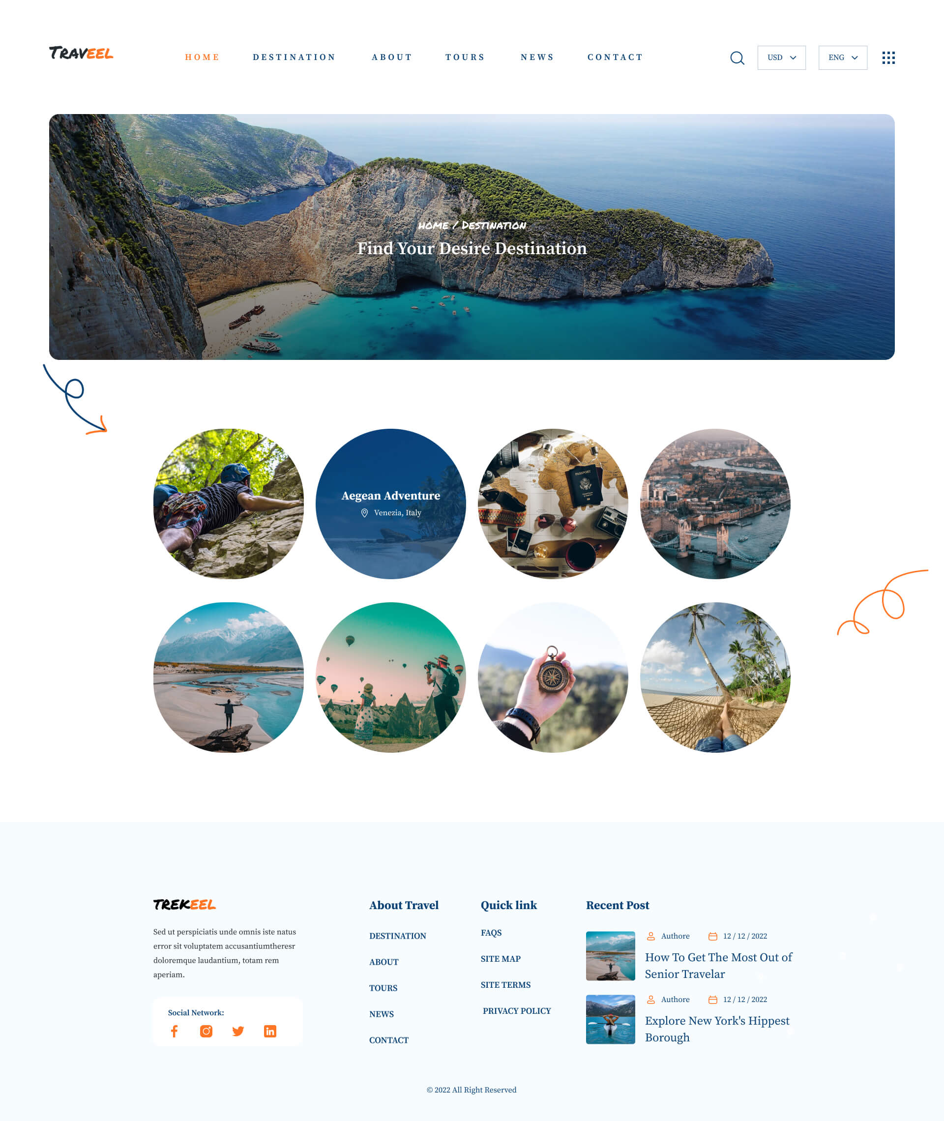 Trekeel-Tours & Travels Agency FigmaTemplate by cmshaper | ThemeForest