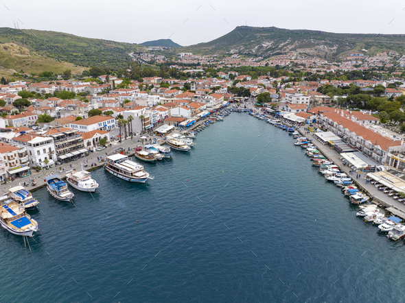Aerial Photos of Foca village located in western Turkey, Izmir. Foca ...