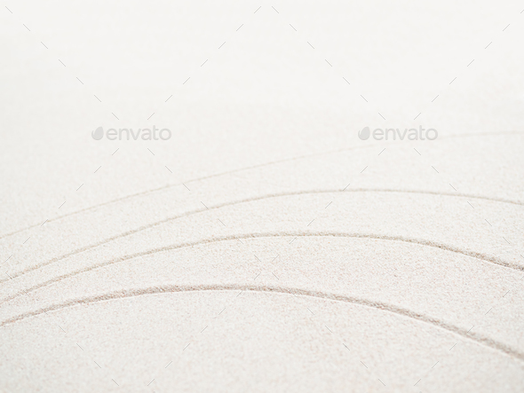 Zen Garden White Sand Background, Line Abstract Texture Pattern ...