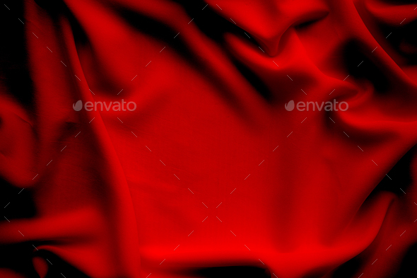 Red Fabric Texture Wave Cloth Background, Pattern Material Yarn Color ...