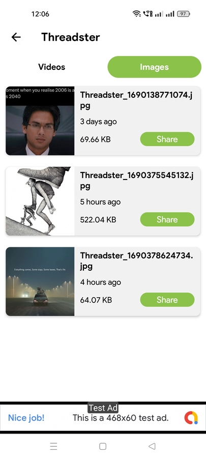 Threadster - Threads Video, Image and GIF Downloader with AdMob by G-Devs