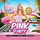 Pink Party Flyer, Print Templates | GraphicRiver
