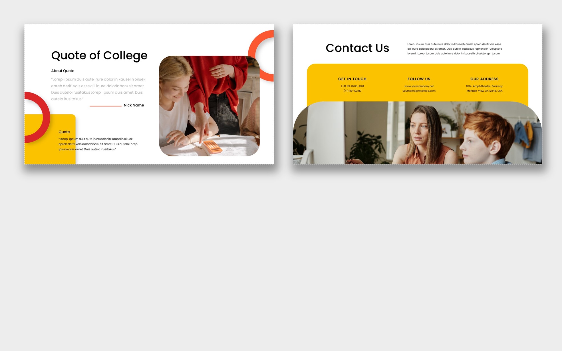 College - Education PowerPoint Template, Presentation Templates ...