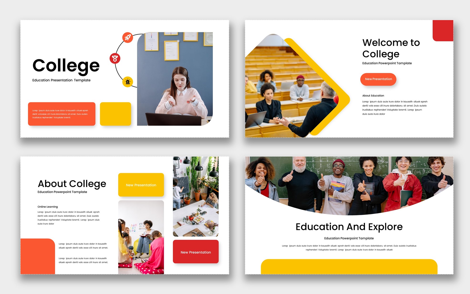 College - Education PowerPoint Template, Presentation Templates ...