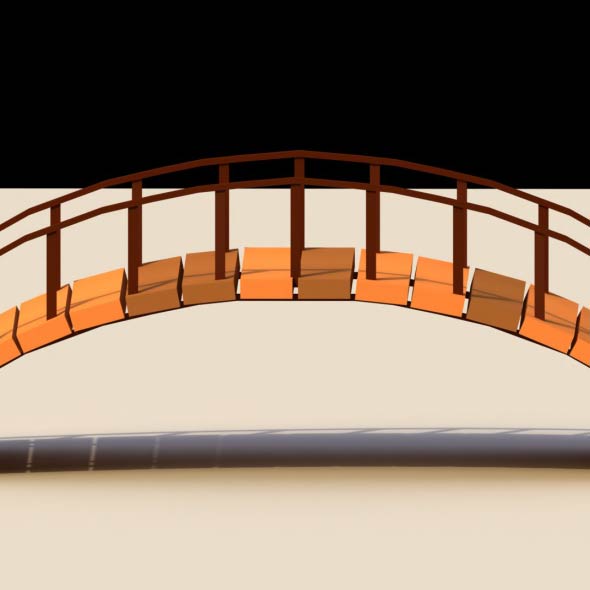 Low Poly Wooden Bridge by berkerdag | 3DOcean