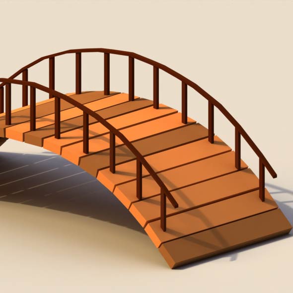 Low Poly Wooden Bridge by berkerdag | 3DOcean