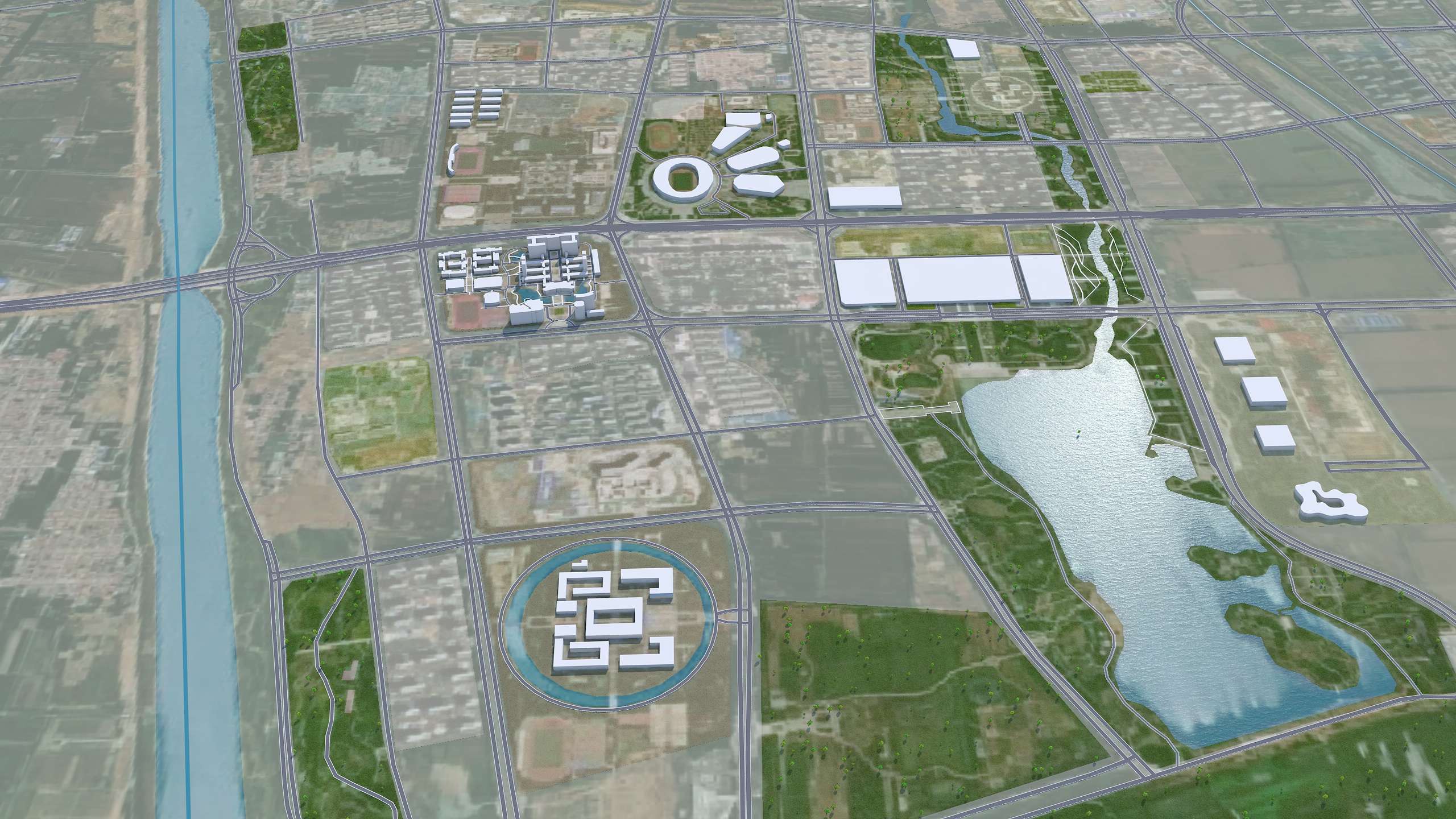Jining city Shandong China 3d model 80km by TurboCG | 3DOcean