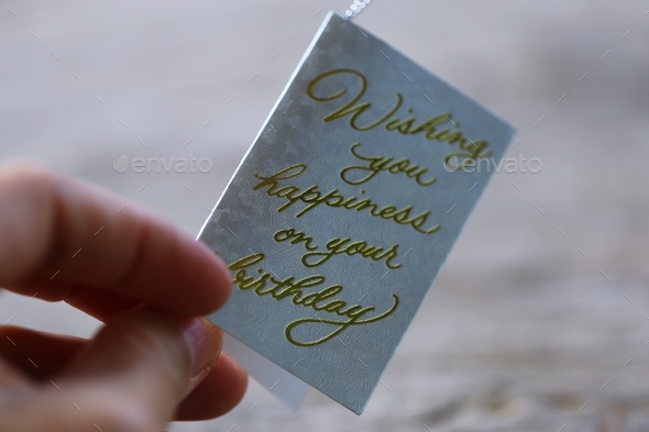 Hand hold birthday card Stock Photo by wandeaw | PhotoDune