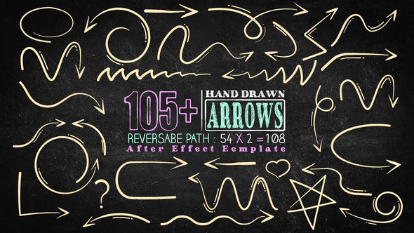 105 Hand Drawn Arrow Pack, After Effects Project Files | VideoHive