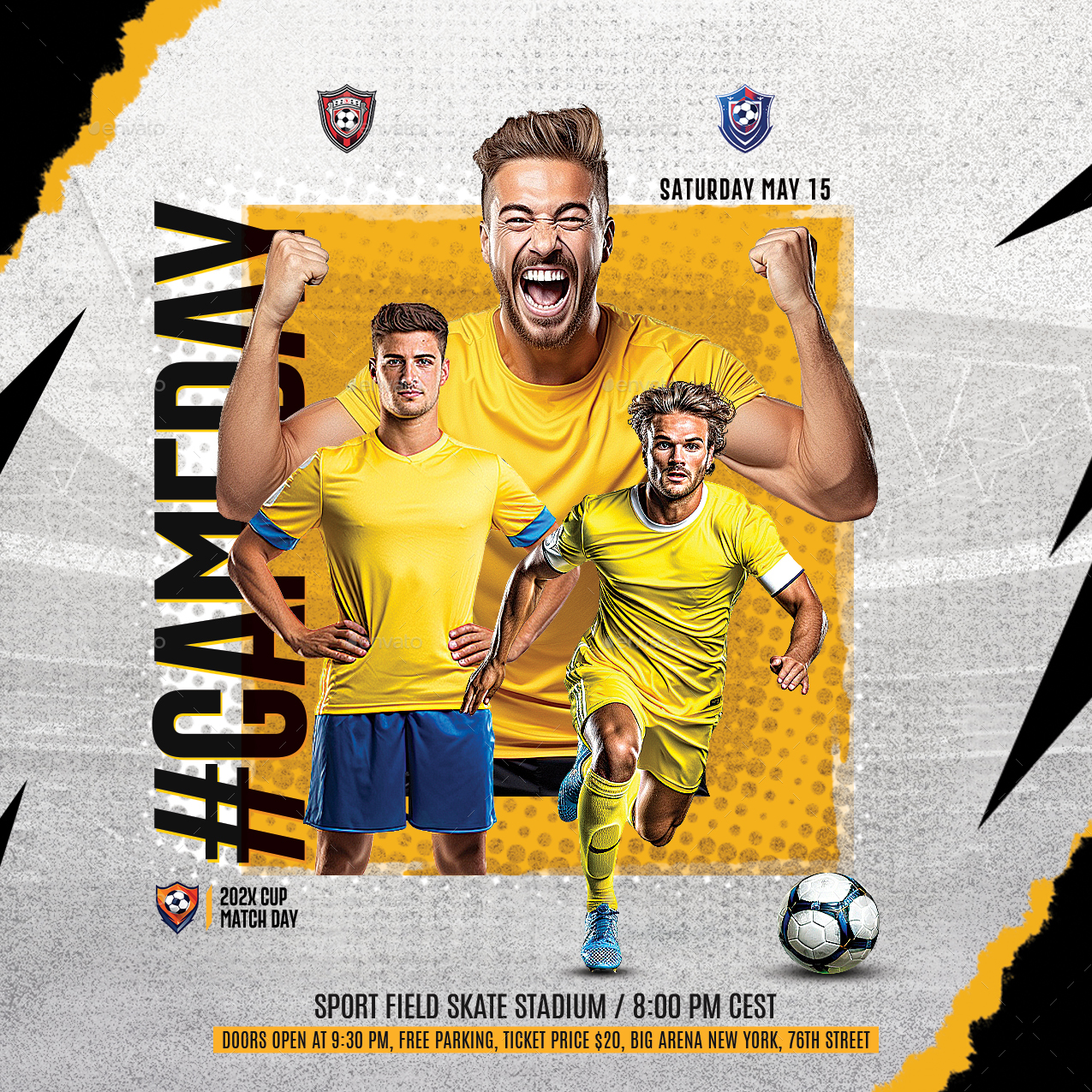 Football Soccer Flyer, Print Templates | GraphicRiver