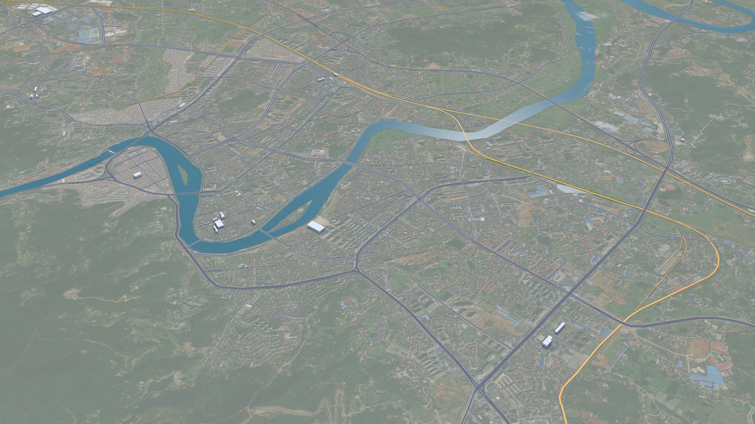 Liling city Zhuzhou Hunan China 3d model 15km by TurboCG | 3DOcean