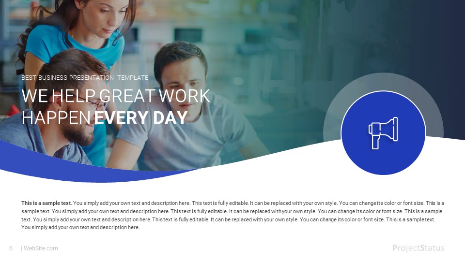 Project Status PowerPoint Presentation Template, Presentation Templates