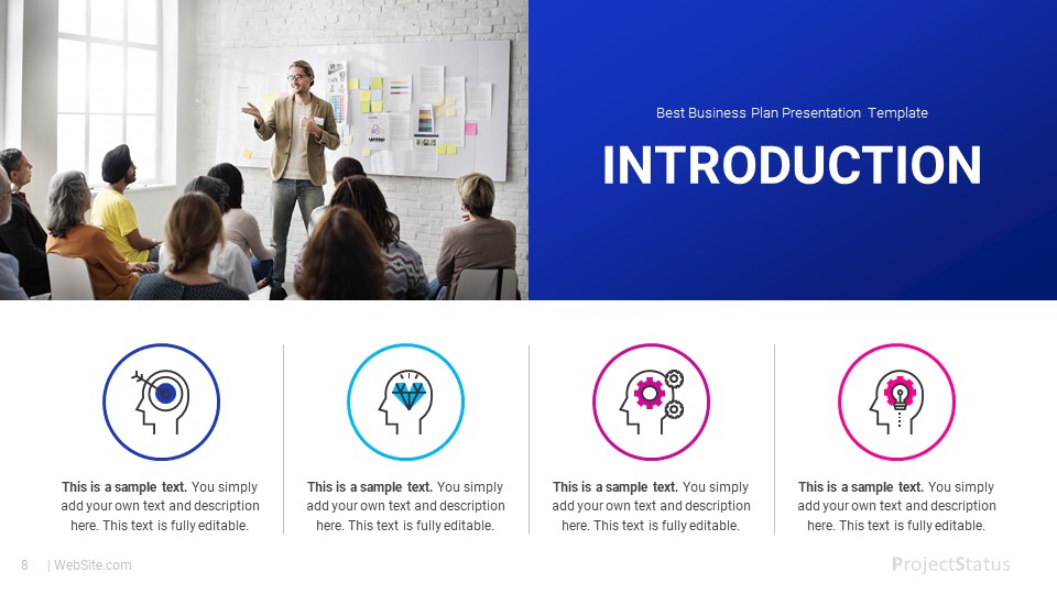 Project Status PowerPoint Presentation Template, Presentation Templates