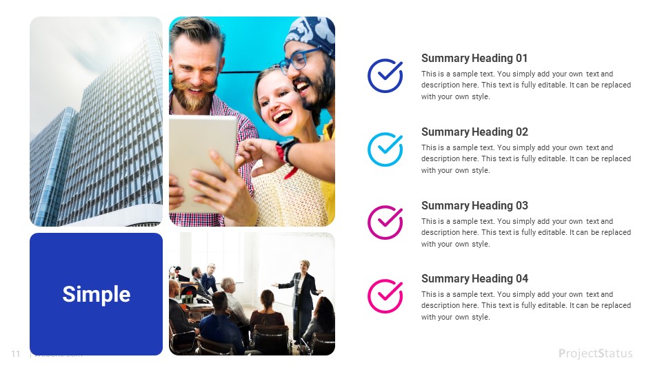 Project Status PowerPoint Presentation Template, Presentation Templates