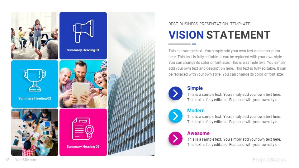 Project Status PowerPoint Presentation Template, Presentation Templates