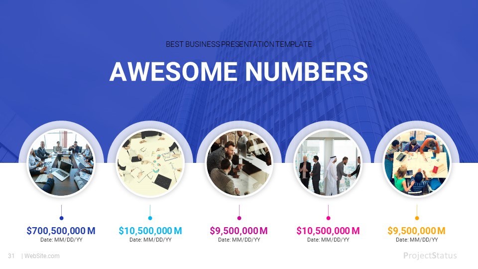 Project Status PowerPoint Presentation Template, Presentation Templates