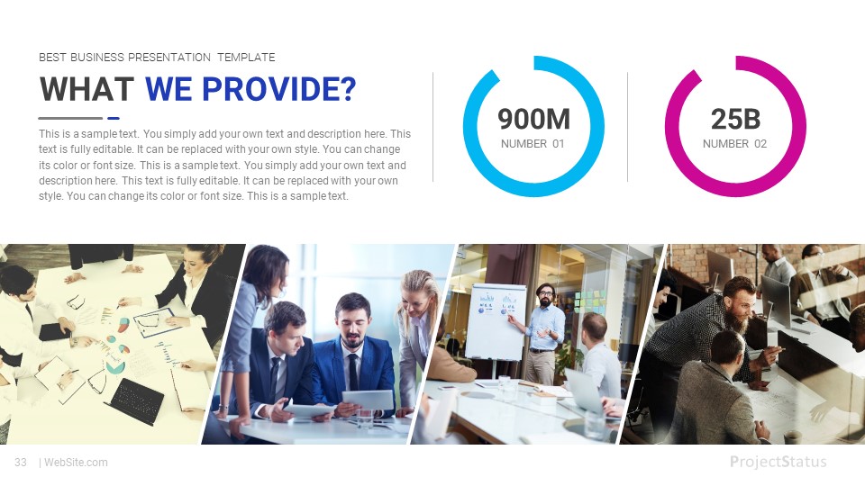 Project Status PowerPoint Presentation Template, Presentation Templates
