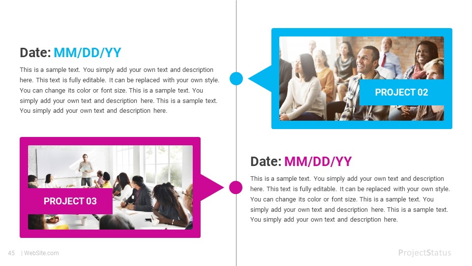 Project Status PowerPoint Presentation Template, Presentation Templates