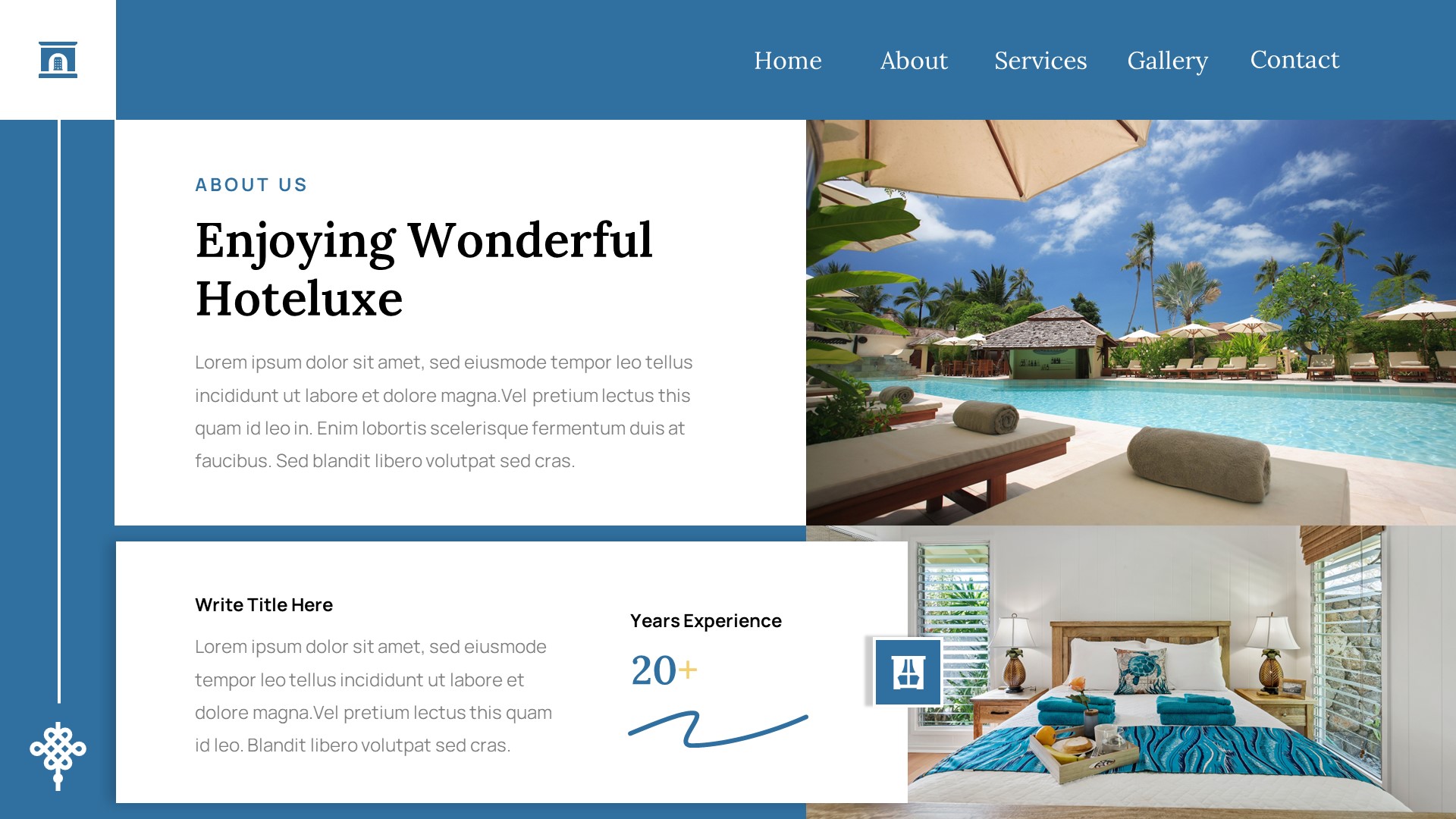 Hoteluxe - Luxury Hotel & Resort PowerPoint Template, Presentation ...