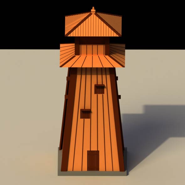 Low Poly Japanese Tower by berkerdag | 3DOcean