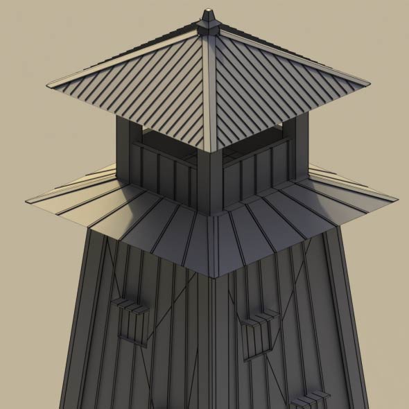 Low Poly Japanese Tower by berkerdag | 3DOcean