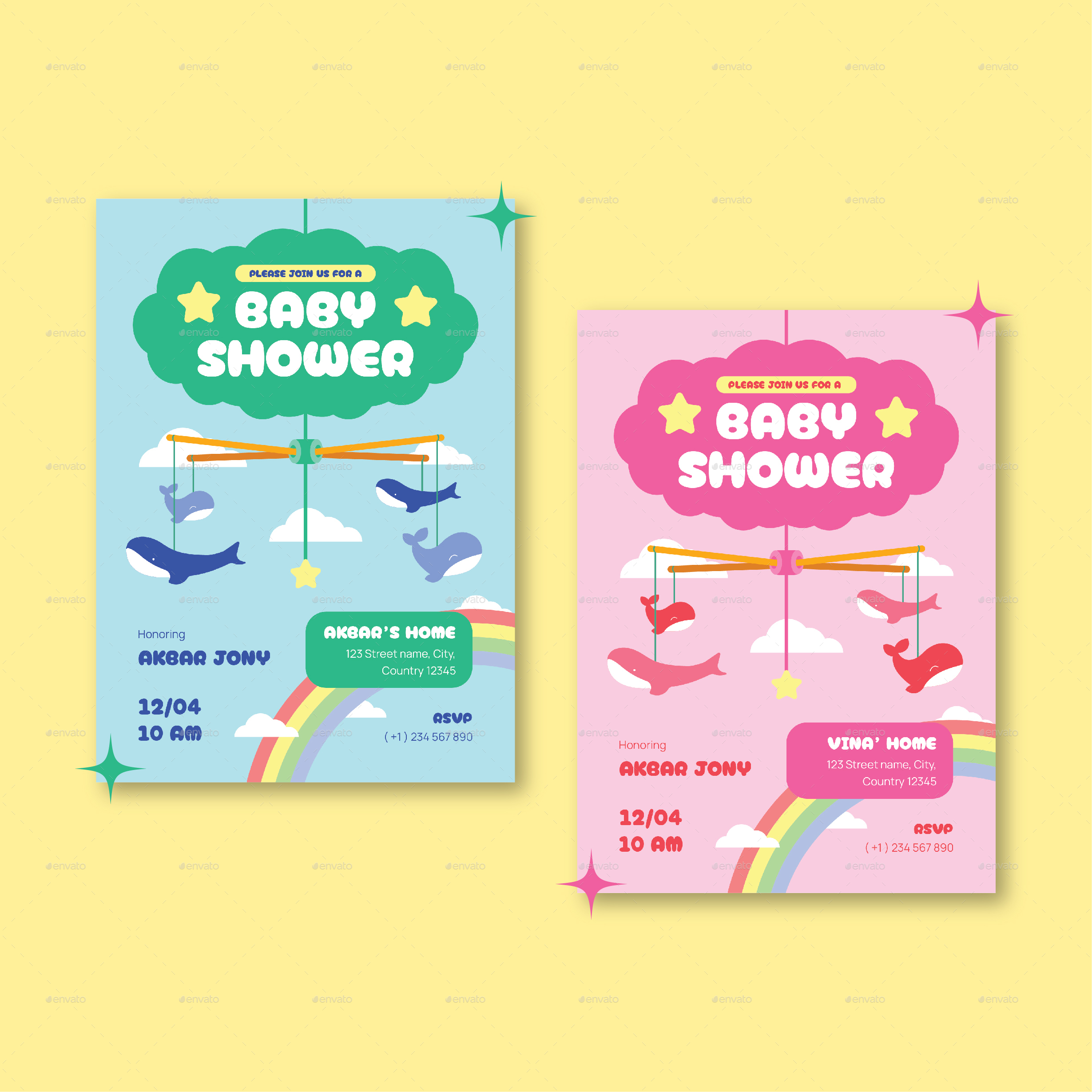 Creative Baby Shower Invitation, Print Templates | GraphicRiver