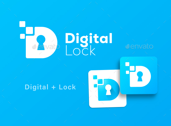 Digital Lock logo design, Logo Templates | GraphicRiver