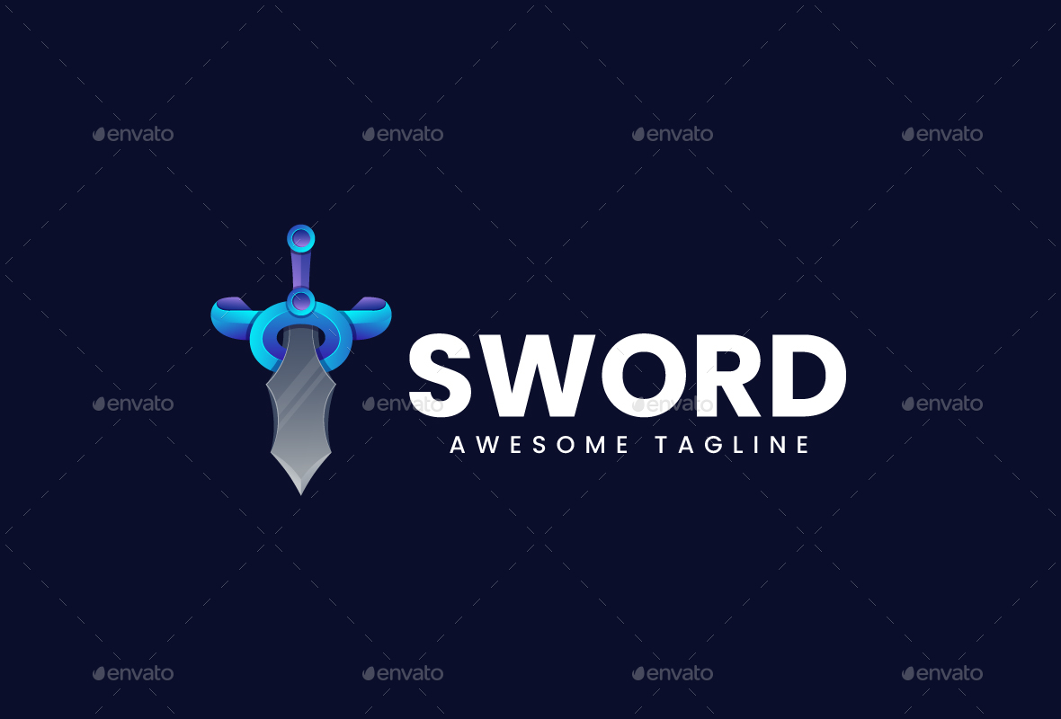 Sword Gradient Logo Template, Logo Templates | GraphicRiver