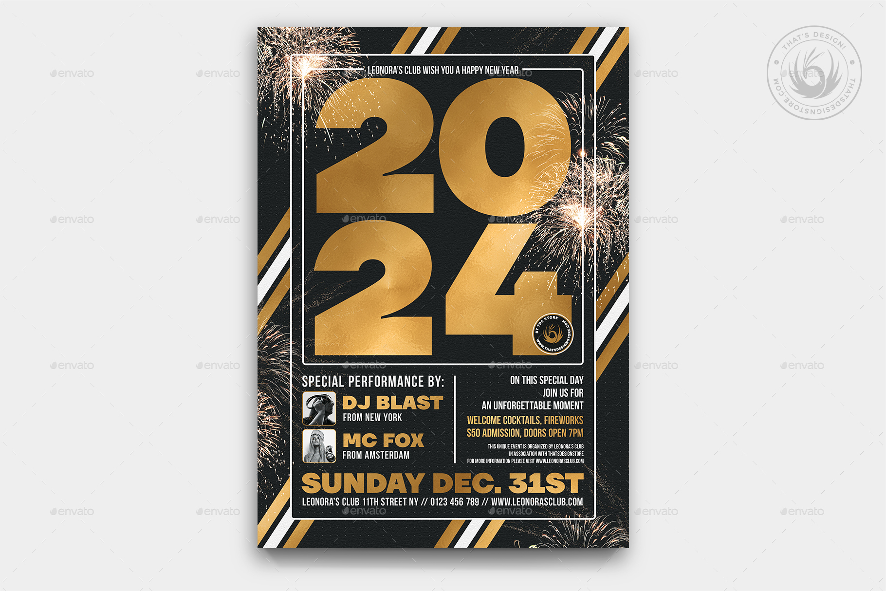 New Year Flyer Template V6, Print Templates | GraphicRiver