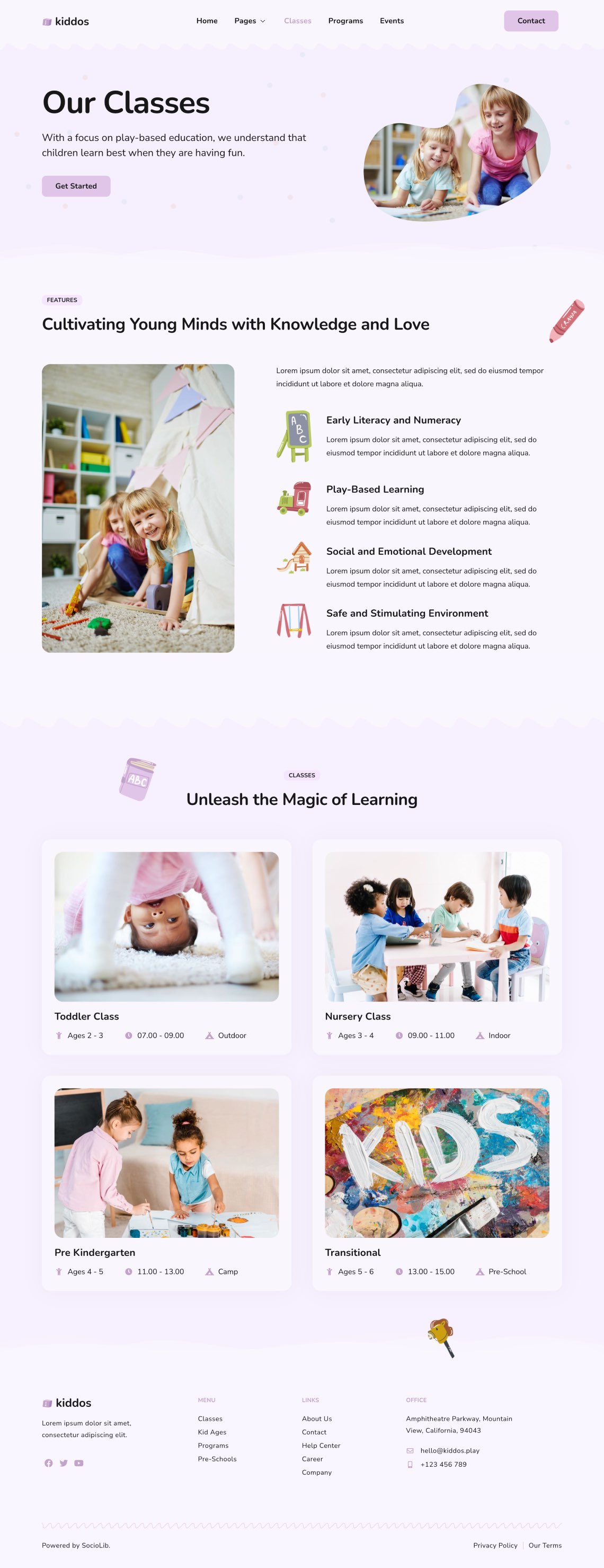 Kiddos - School & Kindergarten Elementor Template Kit by sociolib ...